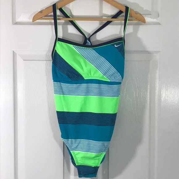 Nike | Swim | Nwt Nike Multi Striped One Piece Bathing Suit | Poshmark